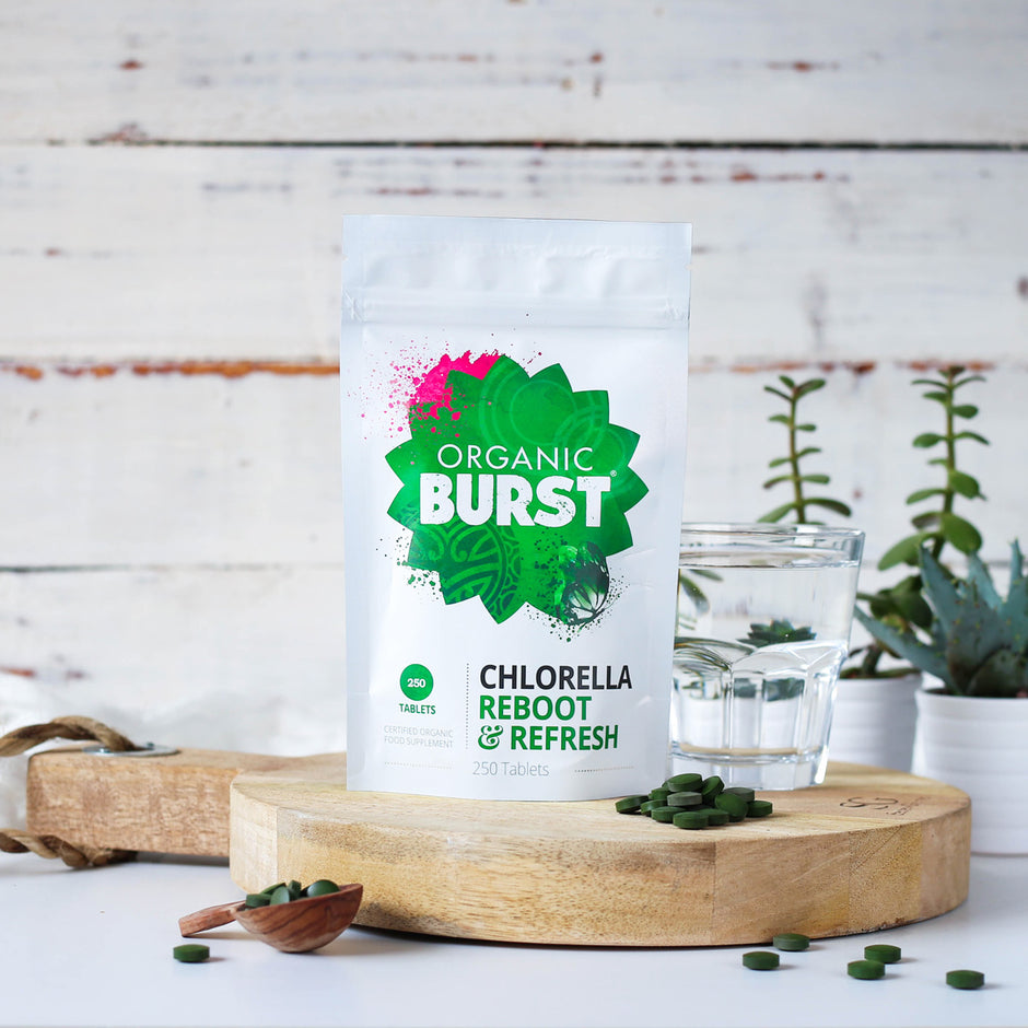 Organic Burst® Superfoods | Spirulina Chlorella Maca Matcha Cacao